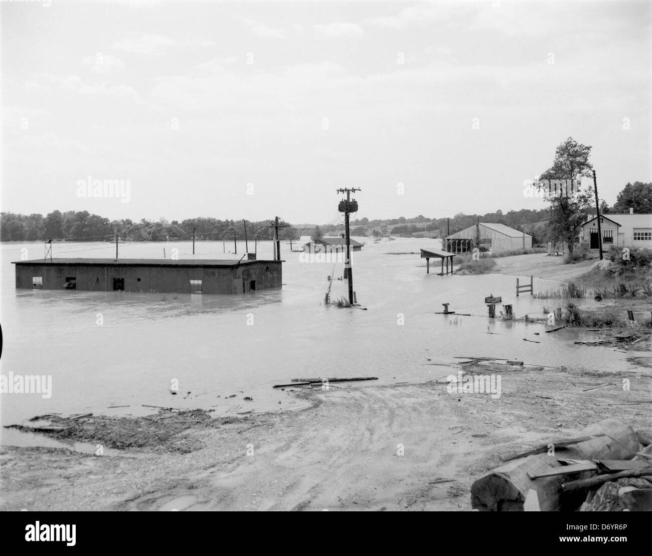 Cartersville, Virginia, during the high waters caused by Hurricane ...