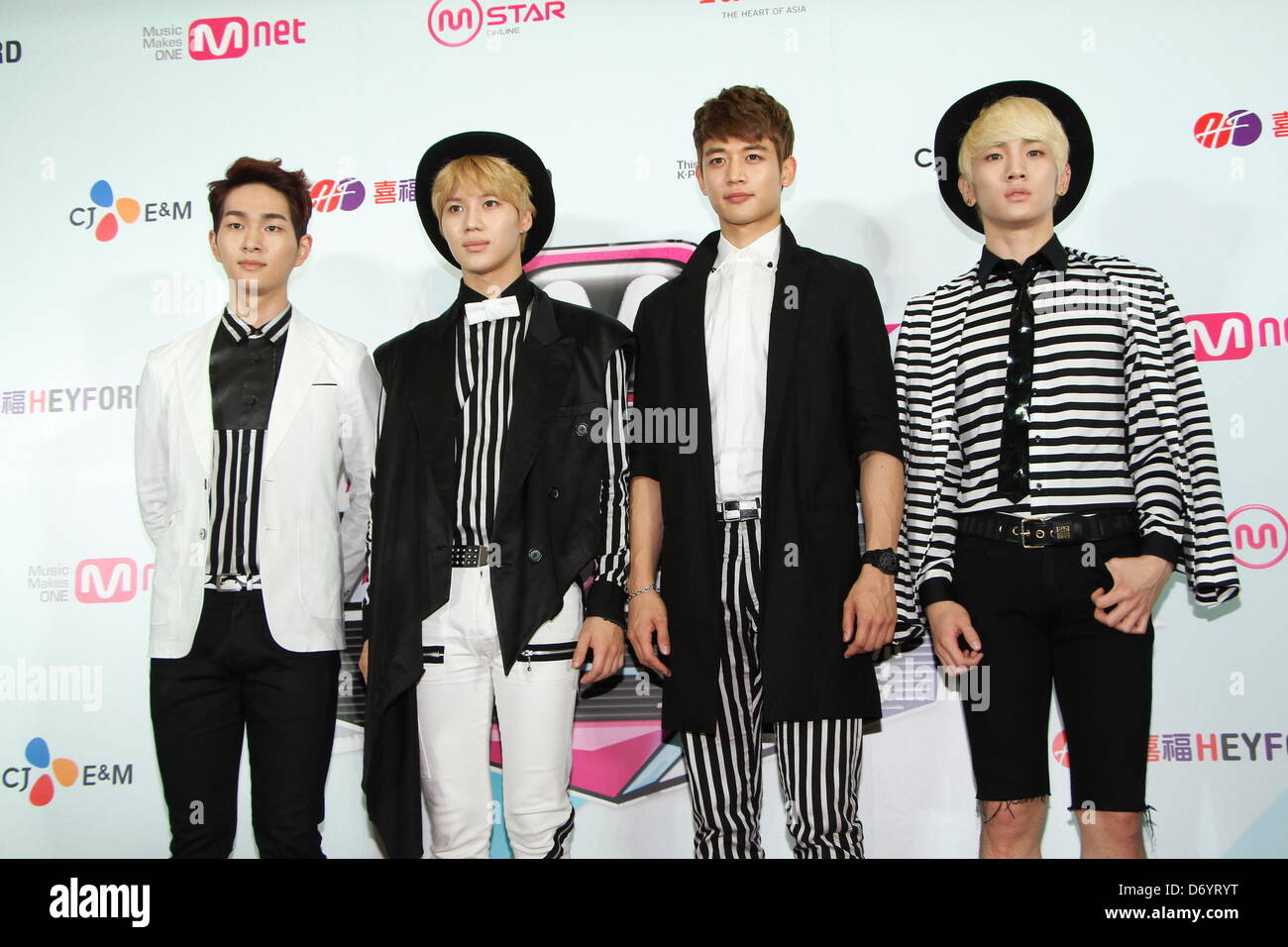 SHINee at press conference of TV show M Countdown in Taipei, Taiwan ...