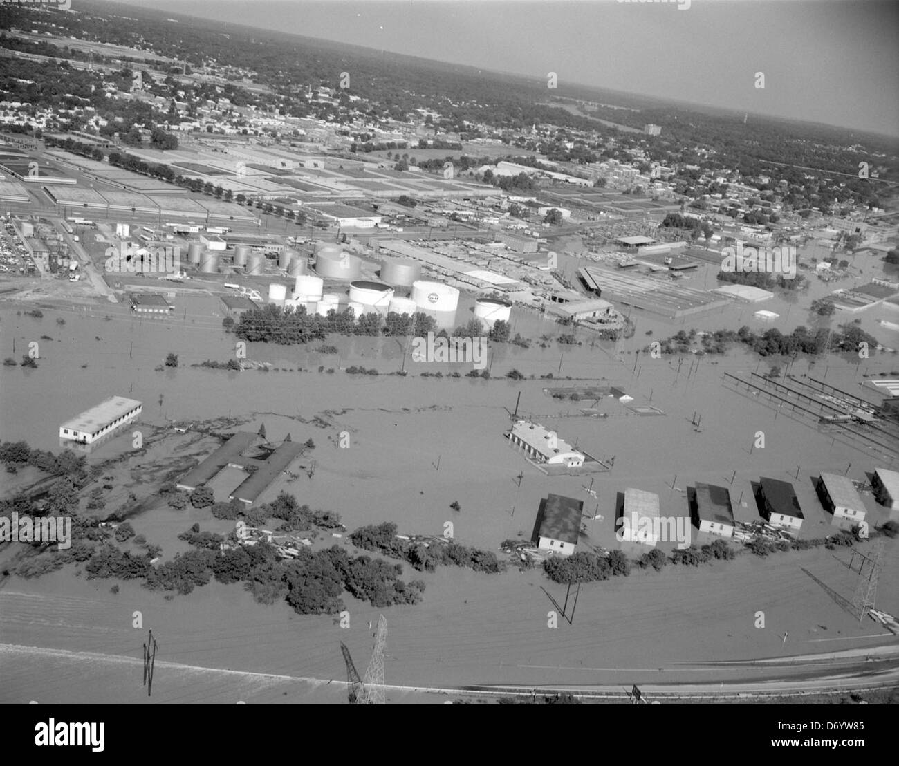 An aerial view of the Southside area of Richmond, Virginia, showing the ...