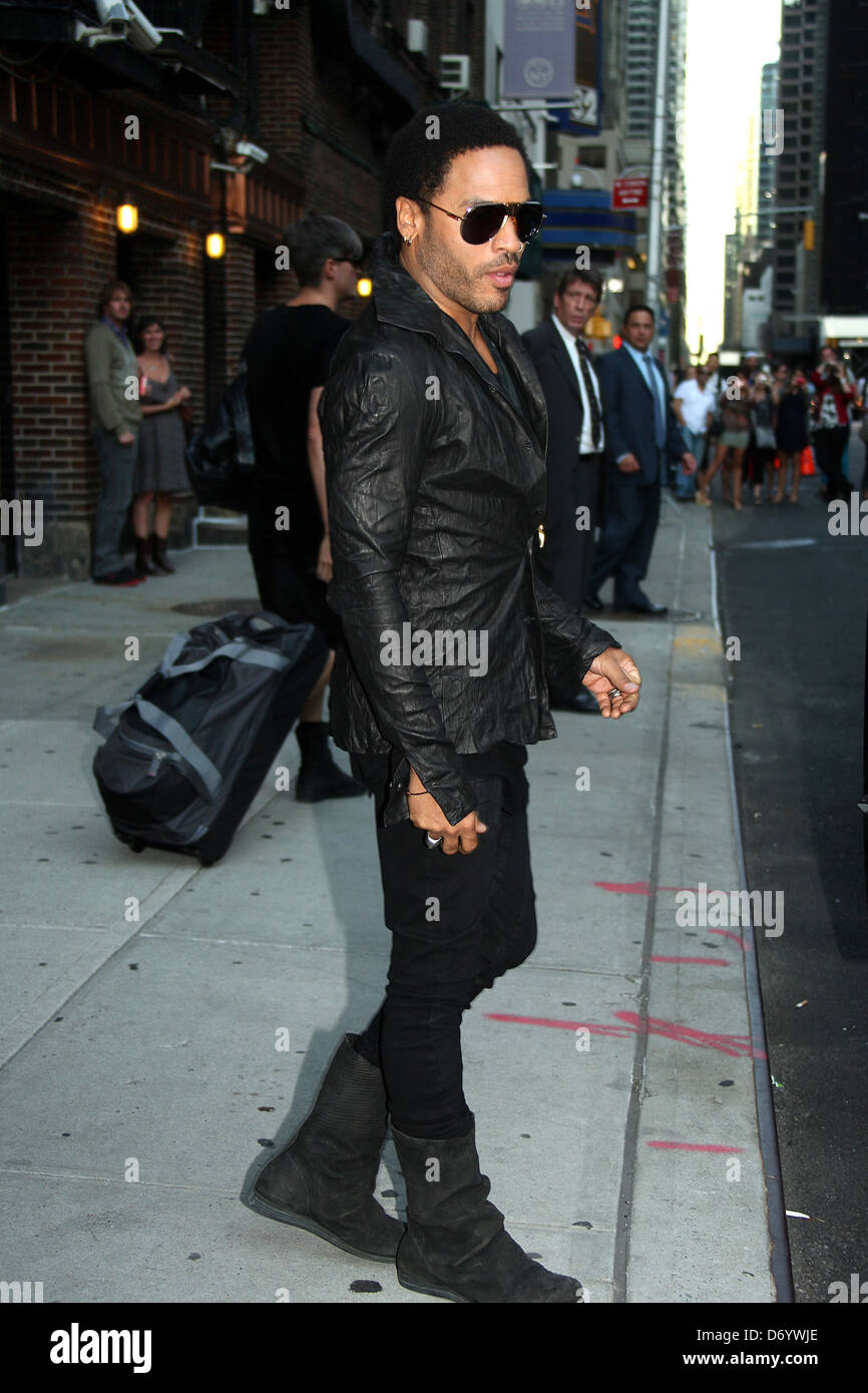 Lenny Kravitz 'The Late Show with David Letterman' at the Ed Sullivan Theater - Departures New ...