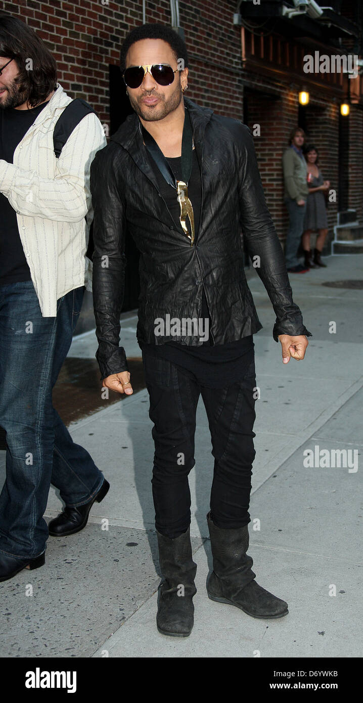 Lenny Kravitz 'The Late Show with David Letterman' at the Ed Sullivan Theater - Departures New ...