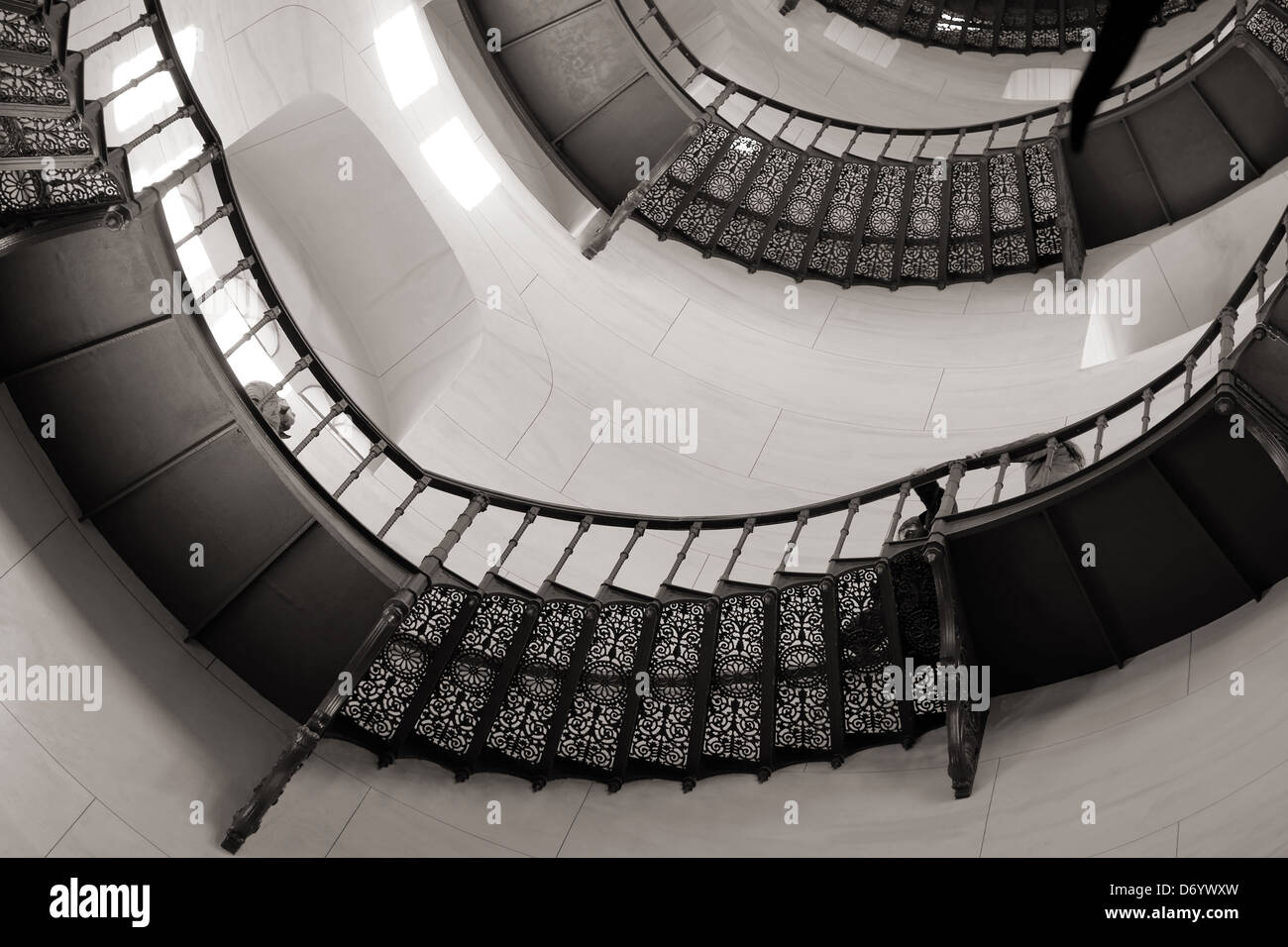 Spiral staircase in the castle Granitz Stock Photo - Alamy