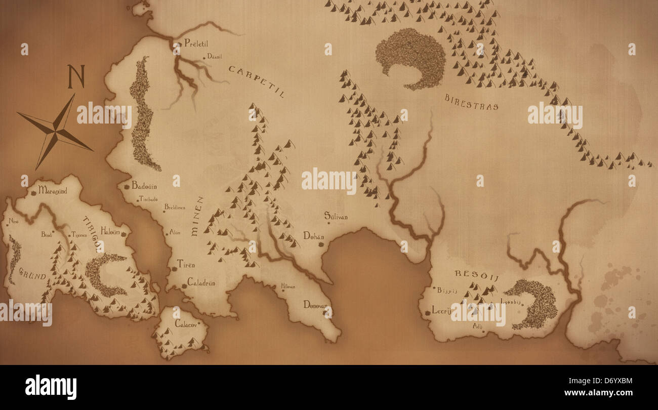 Dream wold's map Stock Photo - Alamy