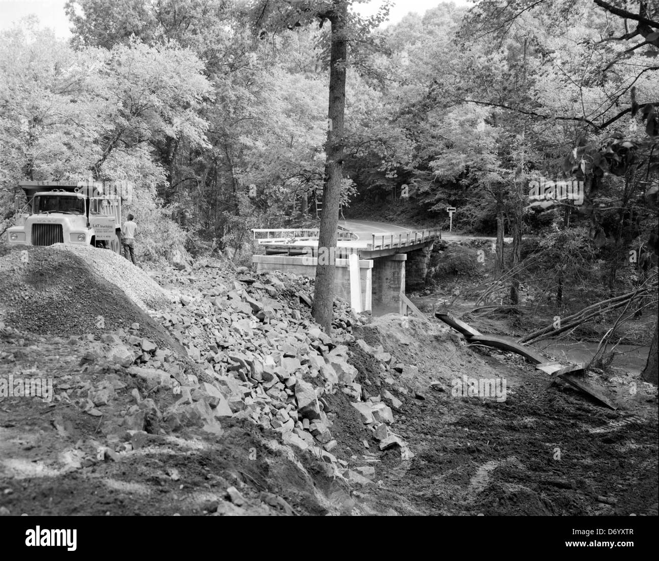 This image documents the damage caused by Hurricane Agnes in ...