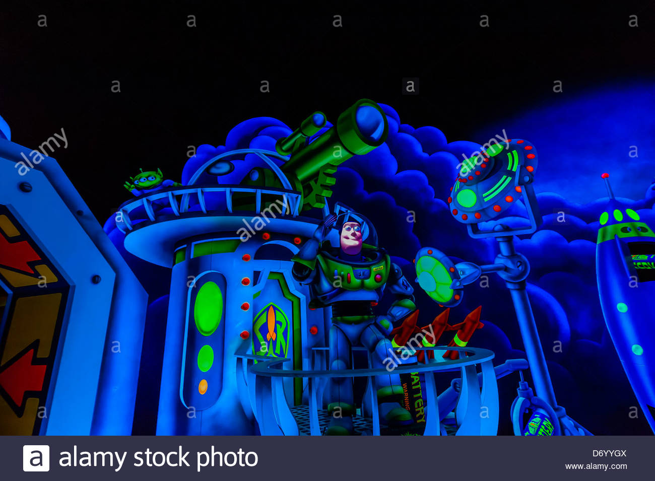 Buzz Lightyear's Space Ranger Spin ride, Magic Kingdom, Walt Disney ...