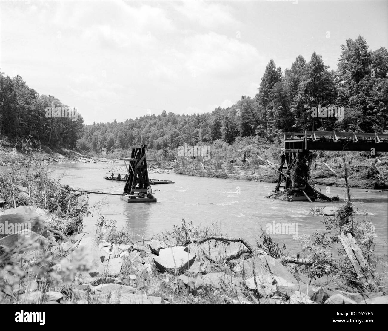 Washed out bridge Black and White Stock Photos & Images - Alamy