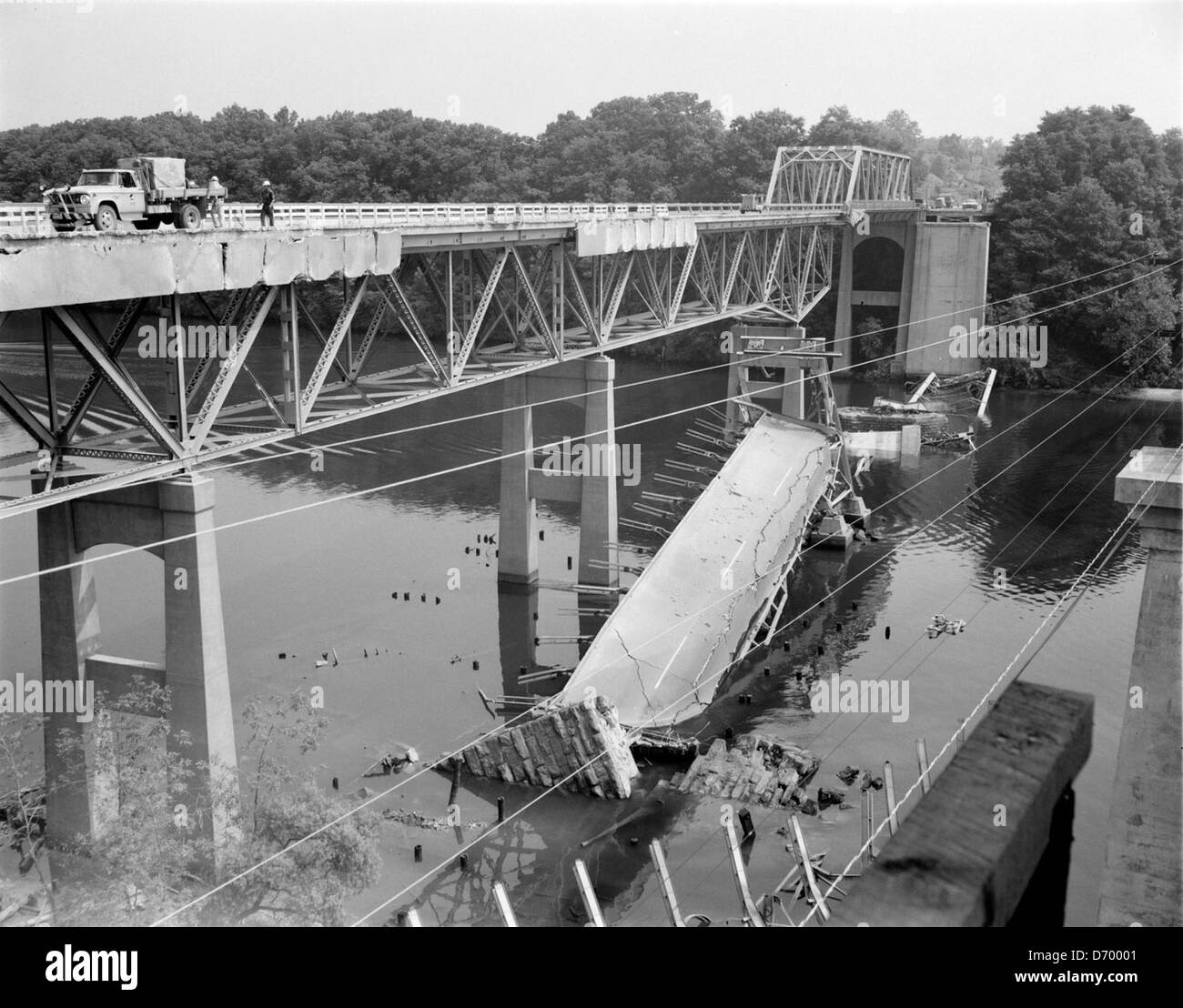 Devastating flood natural disaster Black and White Stock Photos ...