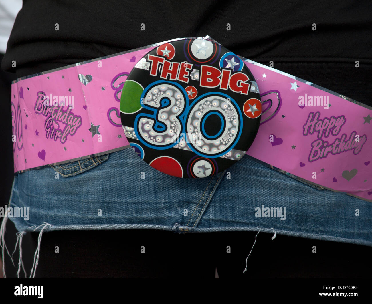 A 30th birthday badge Stock Photo - Alamy