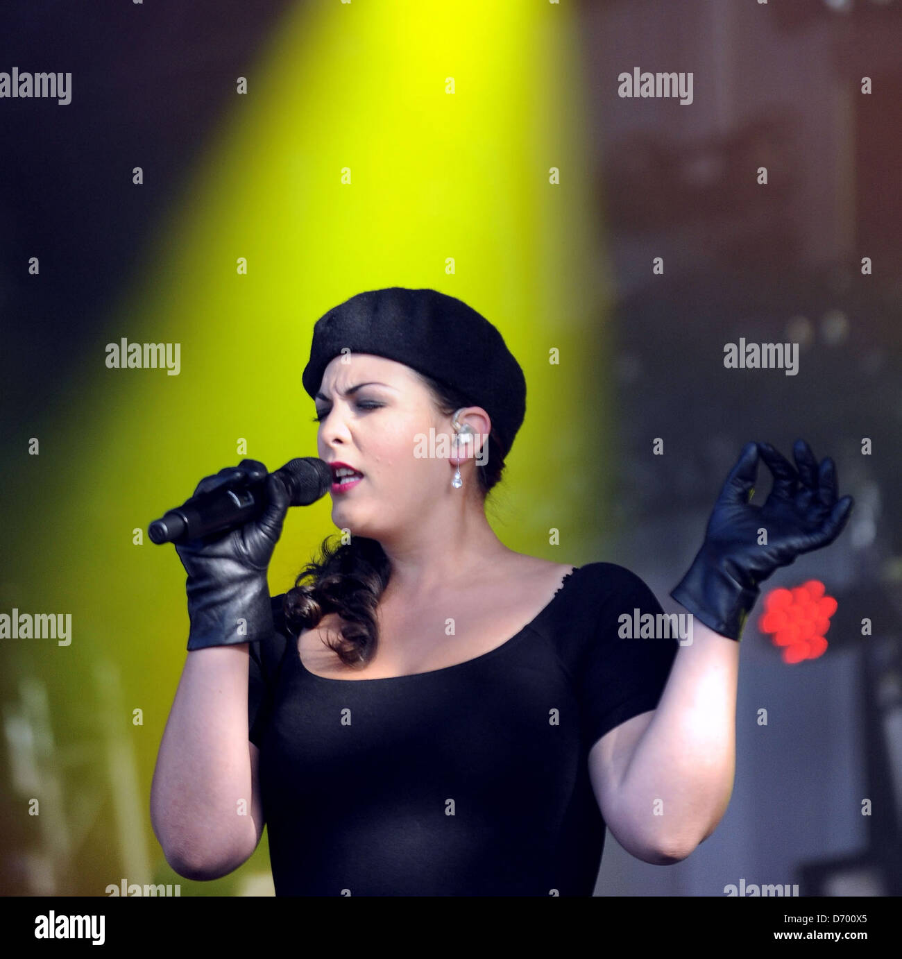 Dutch singer Caro Emerald performs live during the Bavaria Open Air ...
