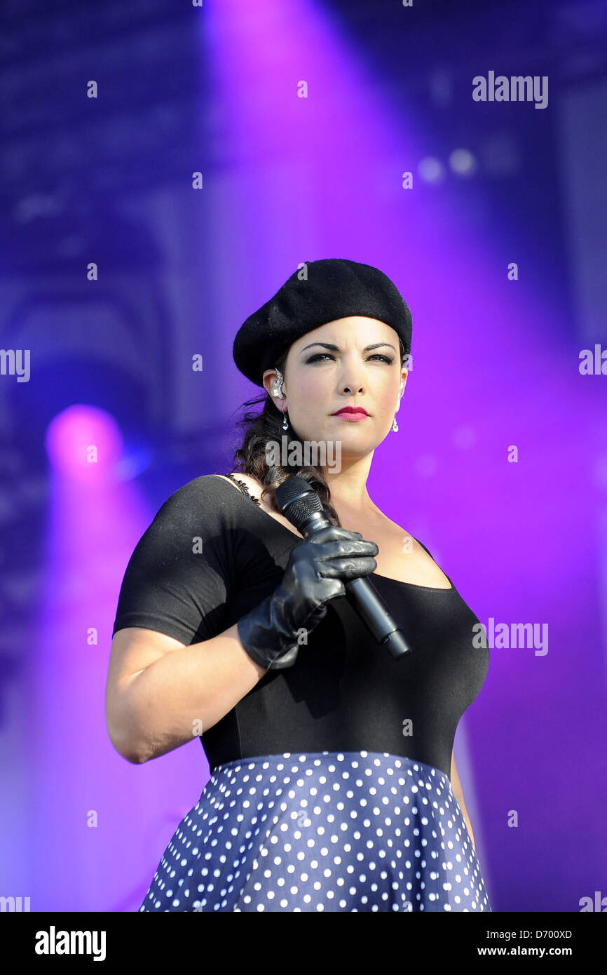 Dutch singer Caro Emerald performs live during the Bavaria Open Air ...