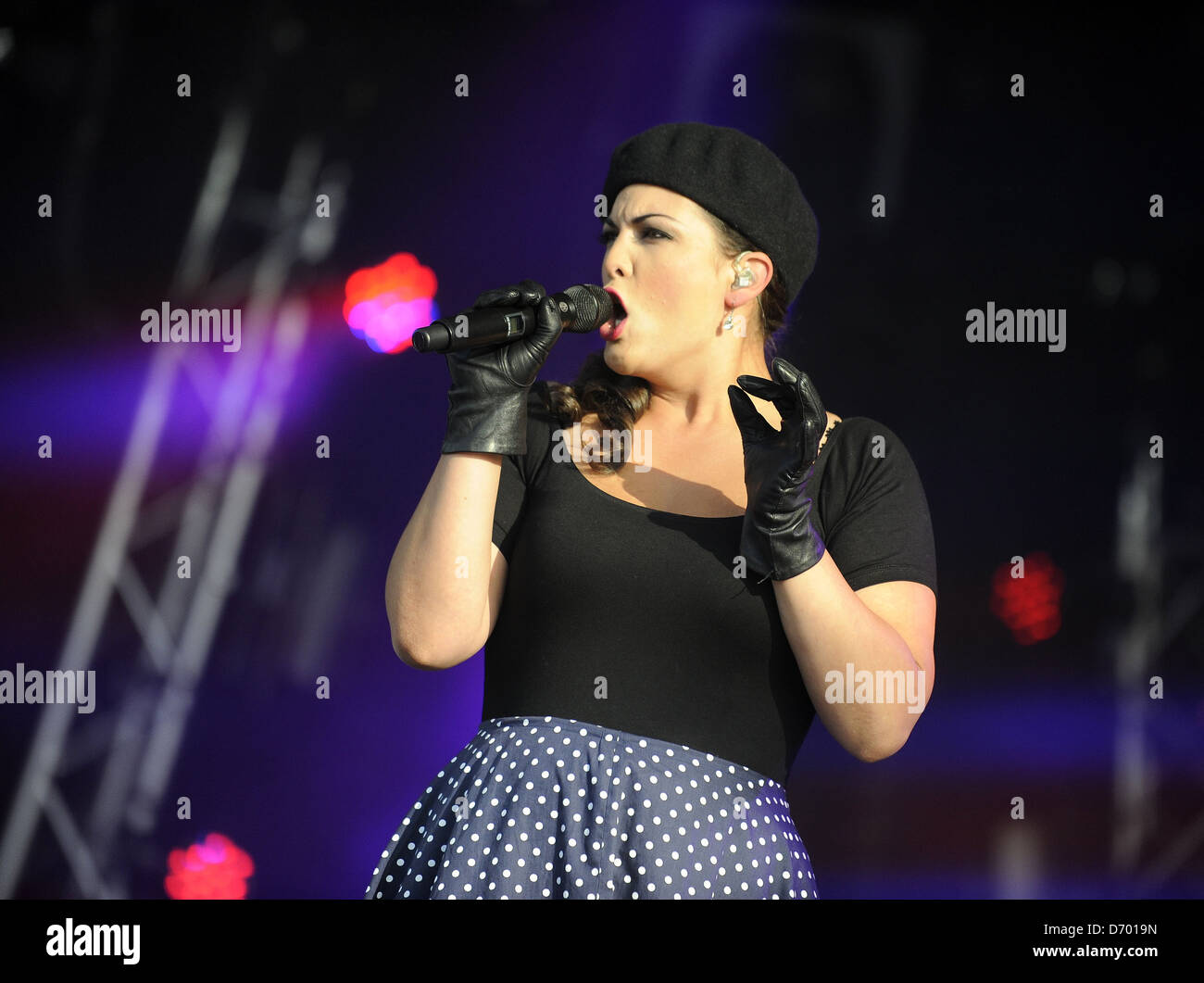 Dutch singer Caro Emerald performs live during the Bavaria Open Air ...
