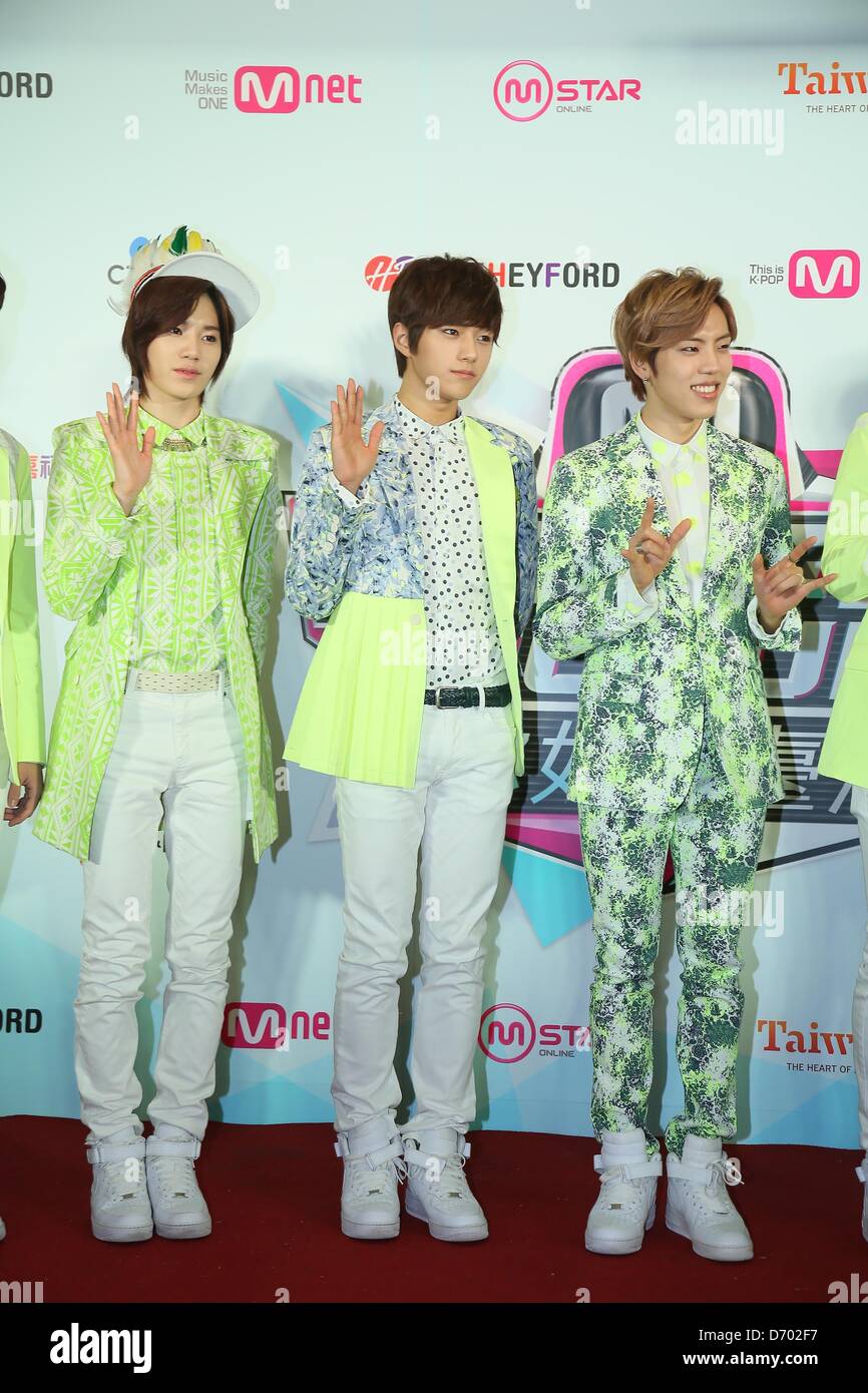INFINITE at press conference of TV show M Countdown in Taipei, Taiwan ...