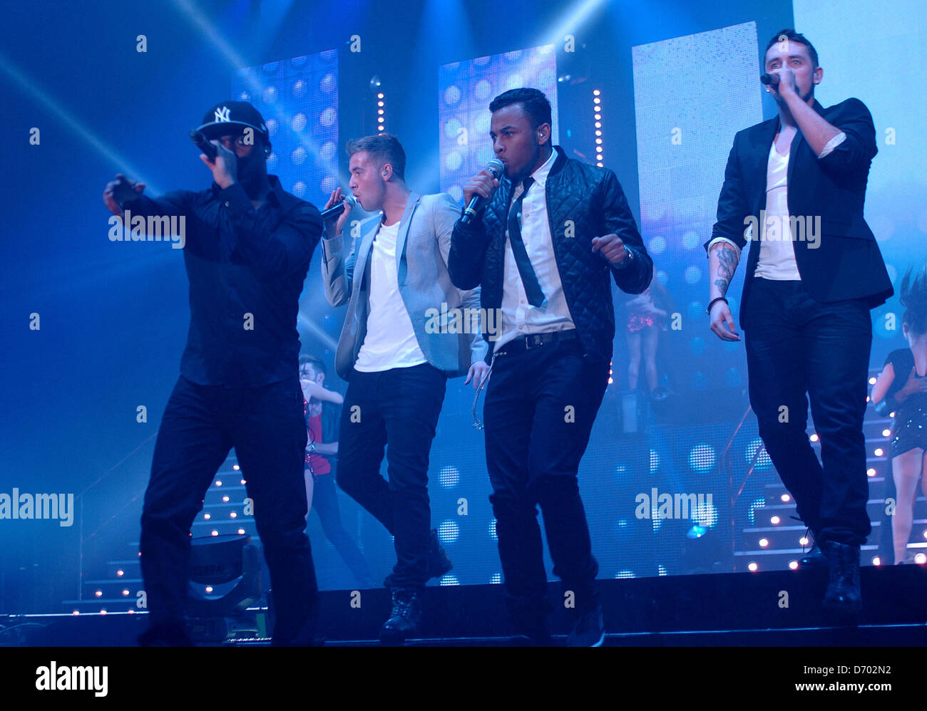 The Risk performing live during The X Factor LIVE tour at Wembley Arena ...