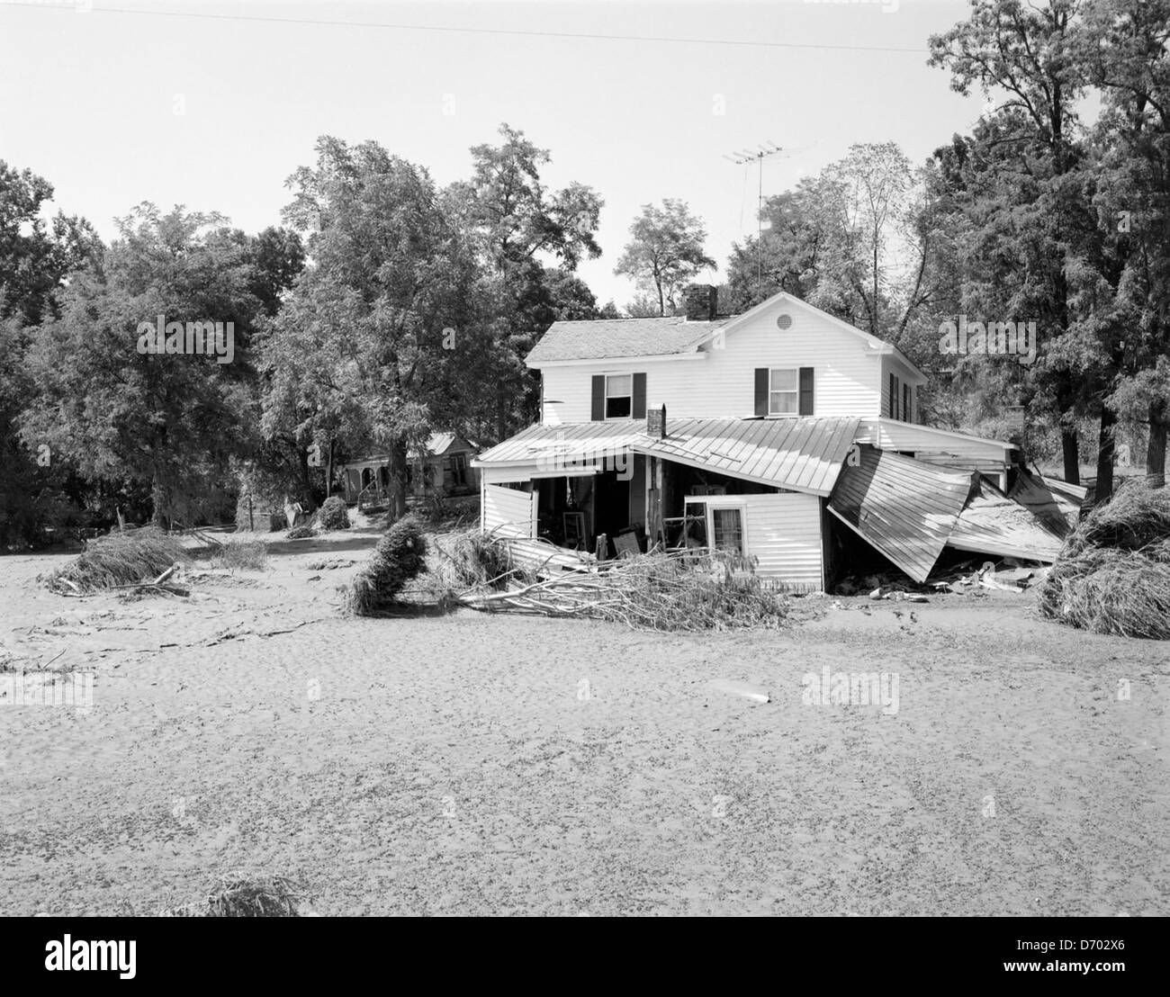 Damaged Farmhouse in Nelson II Stock Photo - Alamy