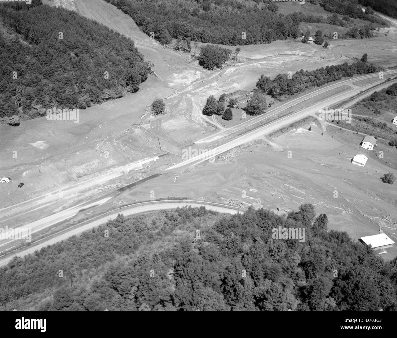 Hurricane Camille caused severe flooding along Route 29 in Virginia ...
