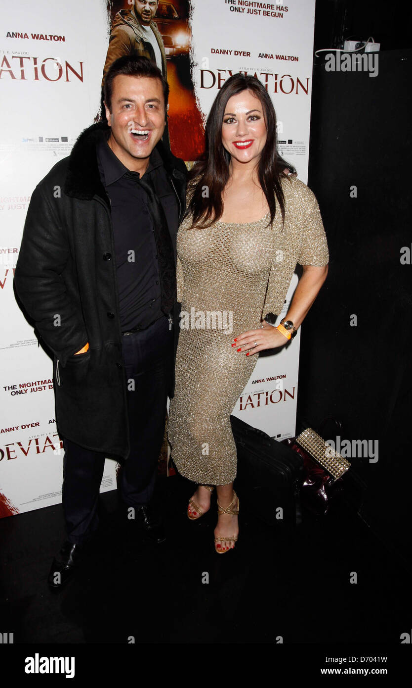 Mario Marconi and Lisa Appleton UK film premiere of 'Deviation ...
