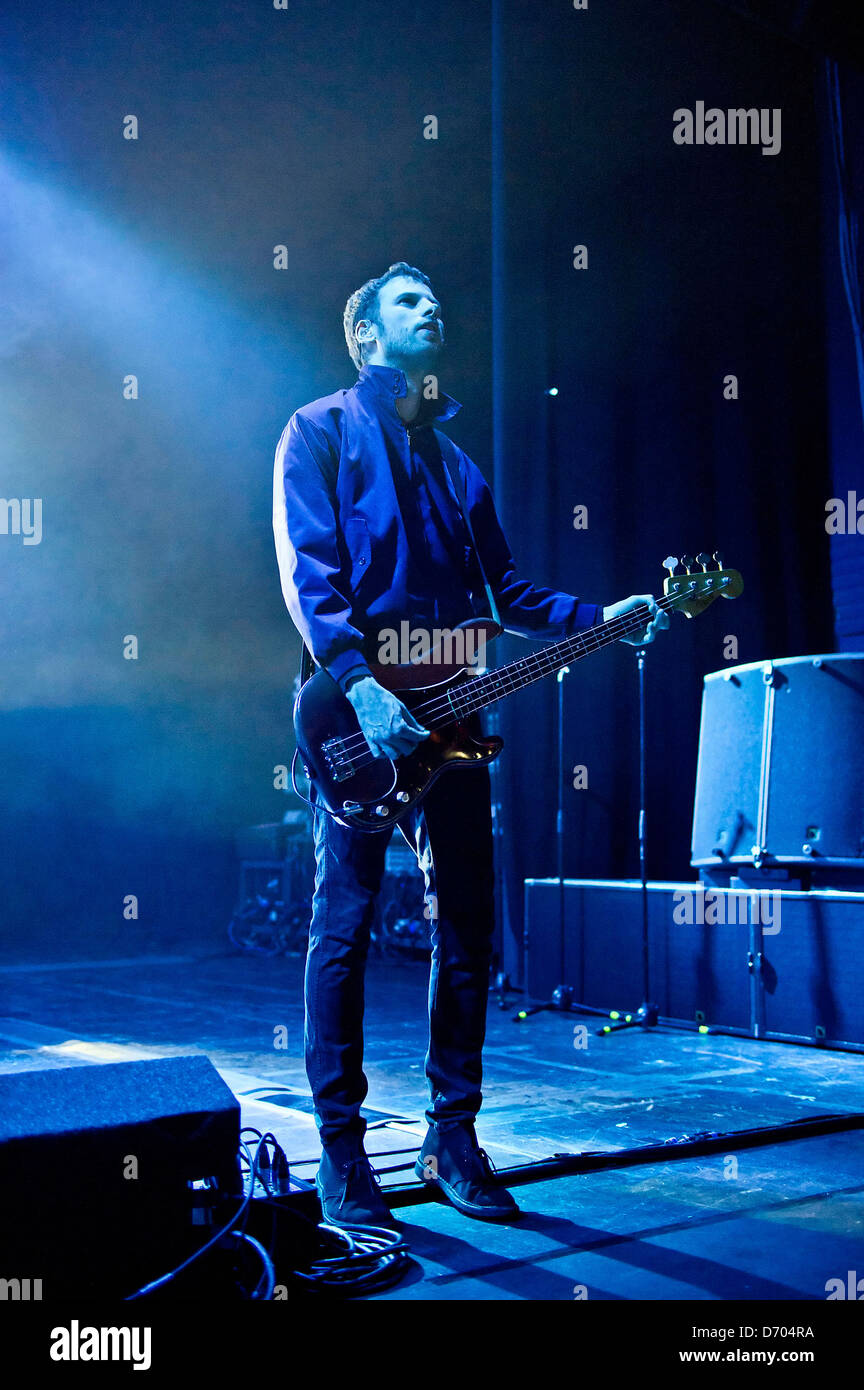 Simon Rix of the Kaiser Chiefs performing live at the HMV Apollo ...