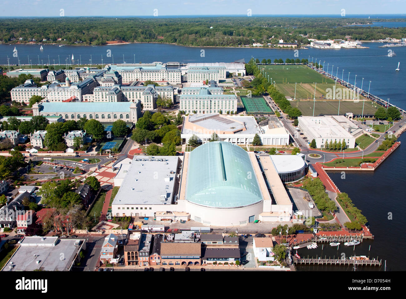 Halsey Field House at the campus of the Naval Acadamy in Annapolis ...