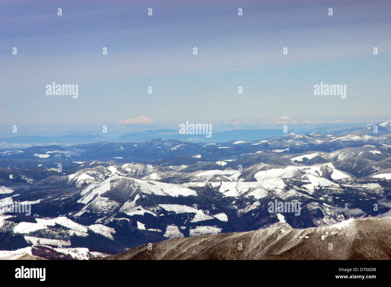 Aerial view of Baker, a volcano located in the Pacific Northwest, seen ...
