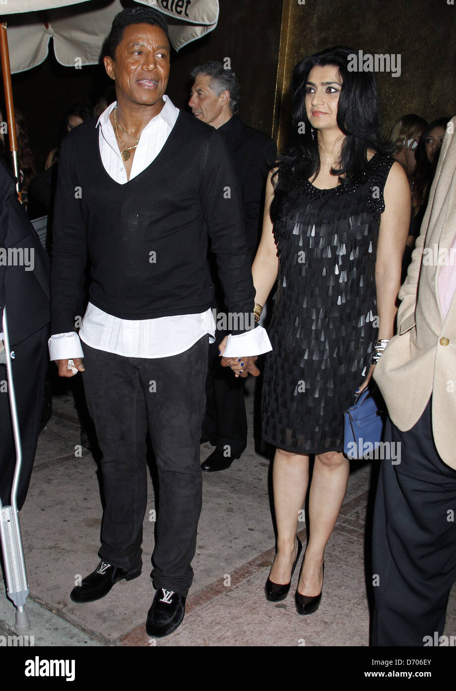 Jermaine Jackson and his wife Halima Rashid leaving Beso restaurant Los ...