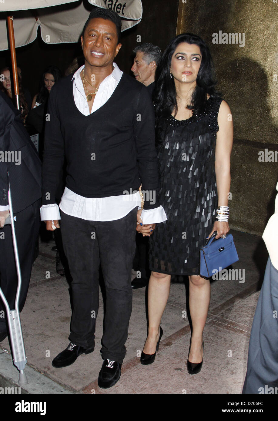 Jermaine Jackson and his wife Halima Rashid leaving Beso restaurant Los ...