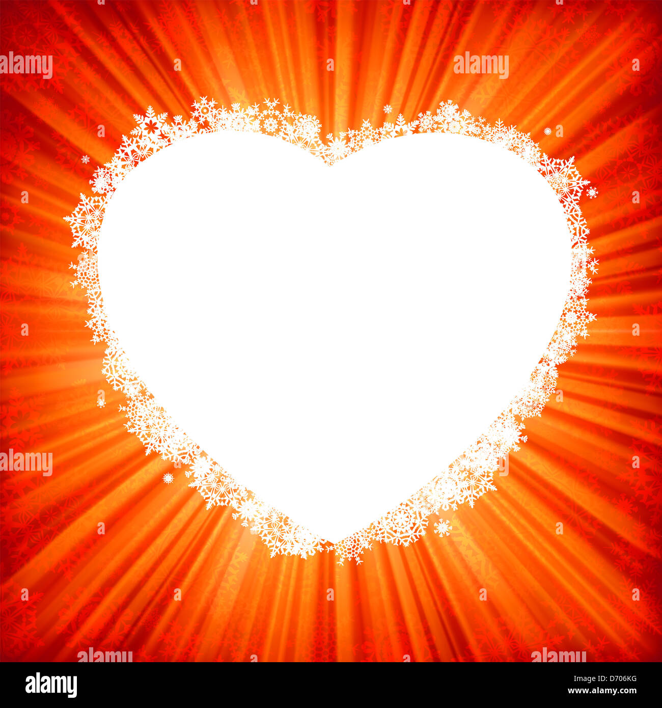 Heart framr on golden light burst Stock Photo - Alamy