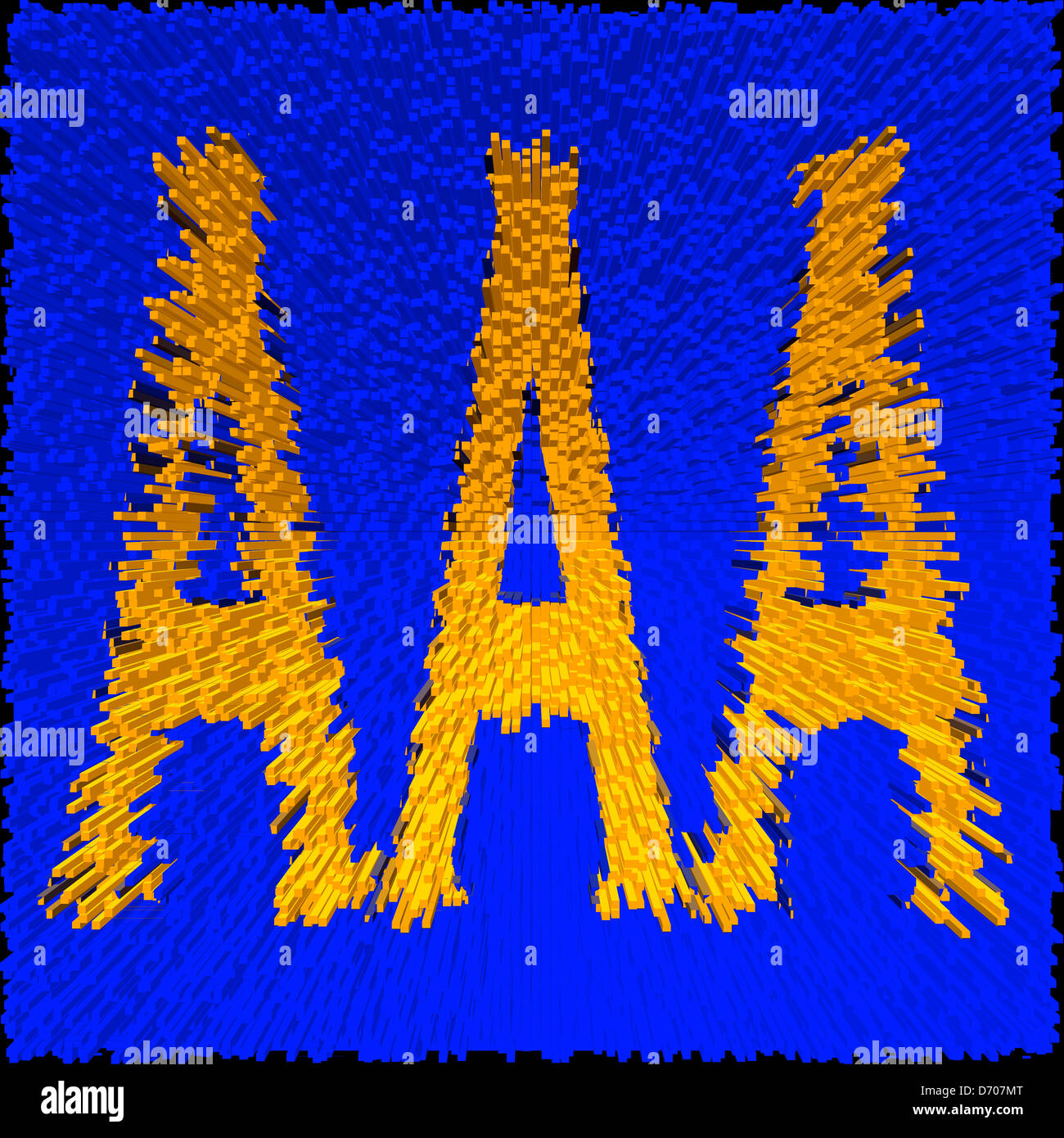 Digitally created image of three capital A's. Triple A Stock Photo - Alamy