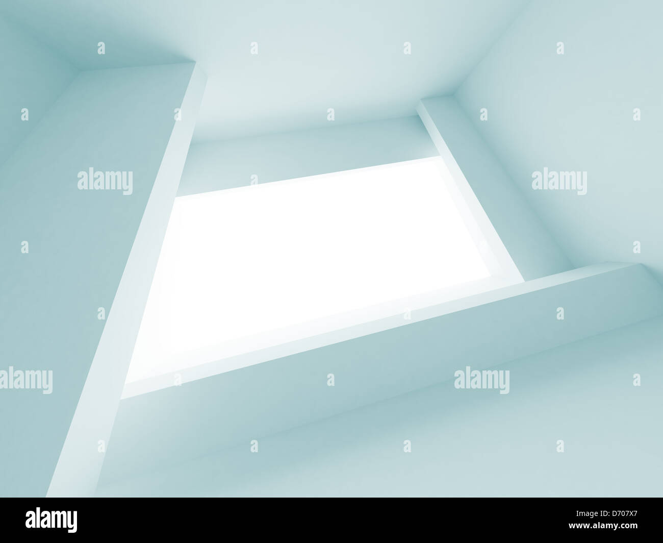 3d Illustration of Blue Abstract Architecture Background Stock Photo ...