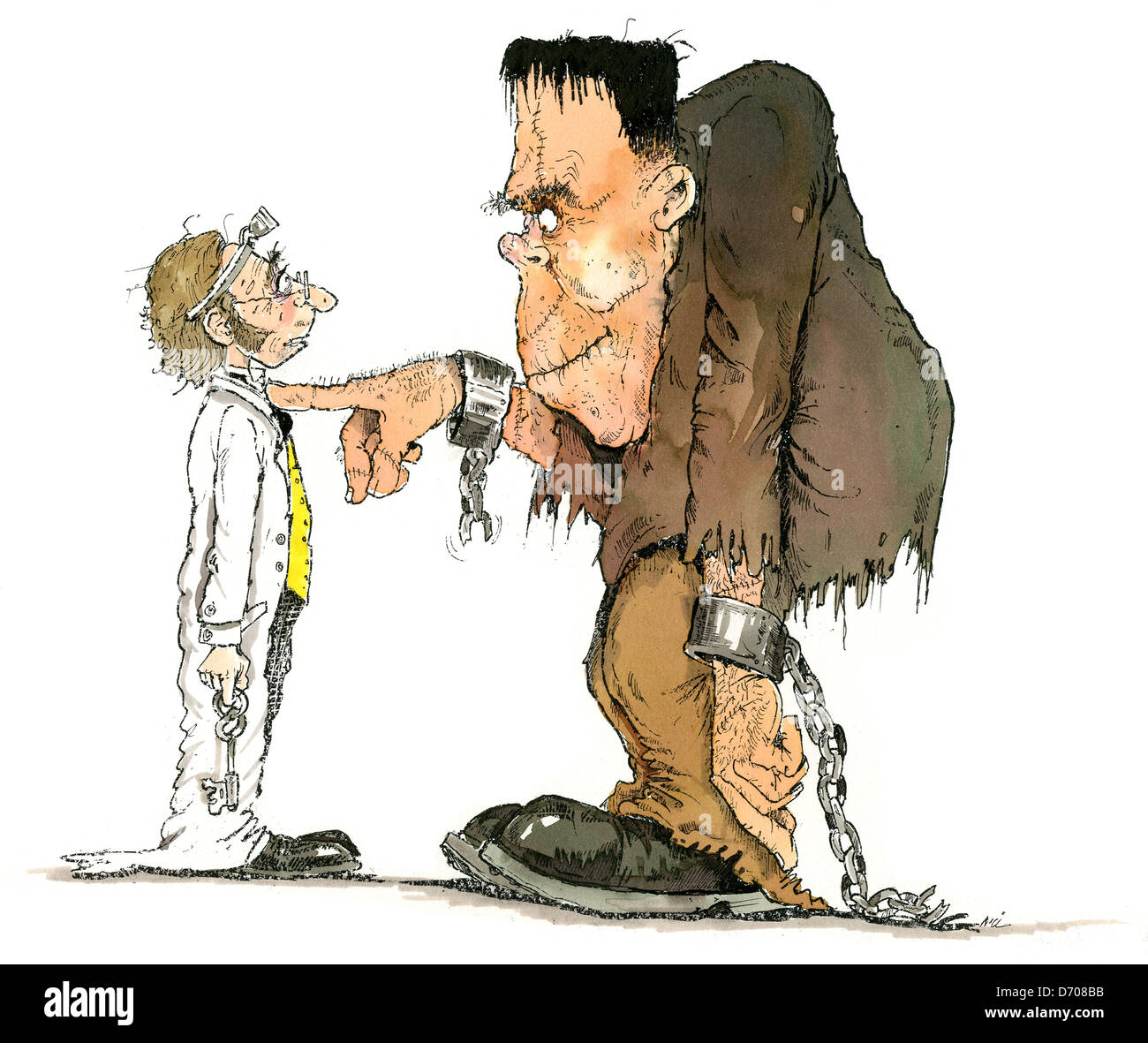 Frankenstein monster cartoon hi-res stock photography and images - Alamy