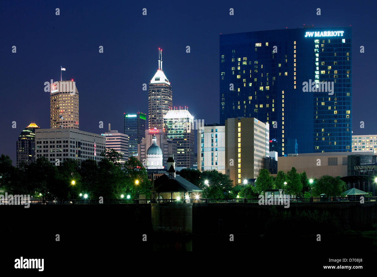 Indianapolis, Indiana Downtown Skyline at dusk Stock Photo - Alamy