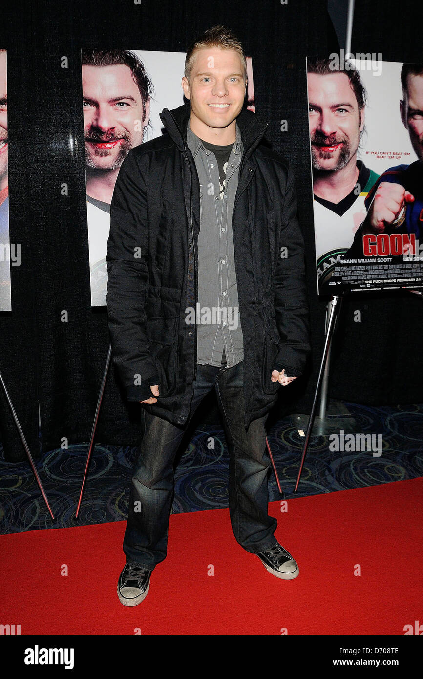 David paetkau goon premiere arrival hi-res stock photography and images ...