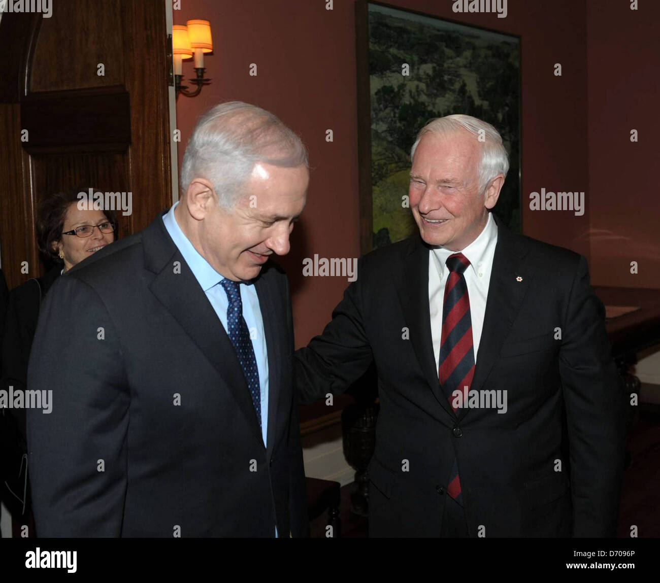 Canadian Prime Minister Stephen Harper meets Israeli Prime Minister ...