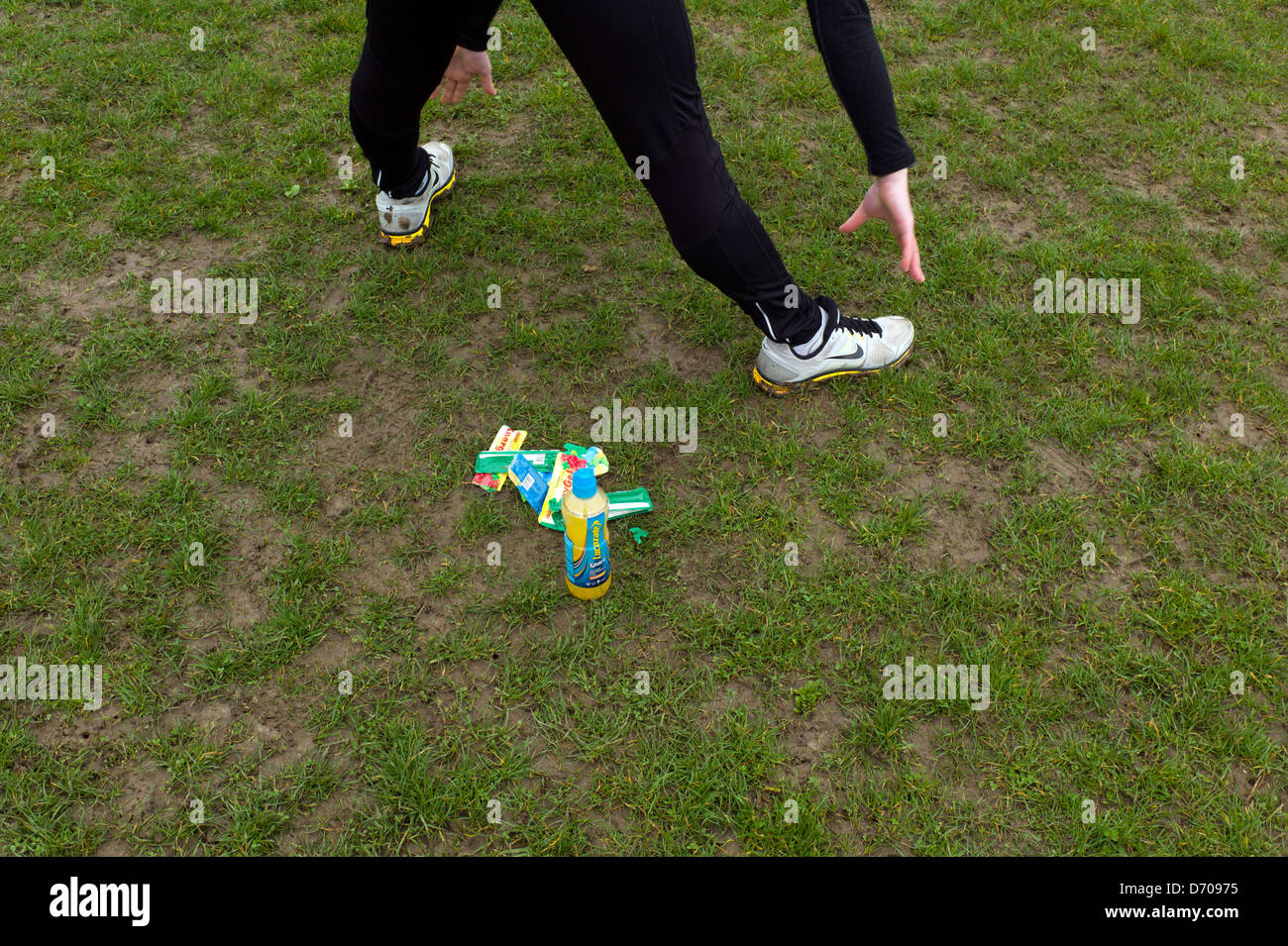 Training for marathon stretching hi-res stock photography and images ...