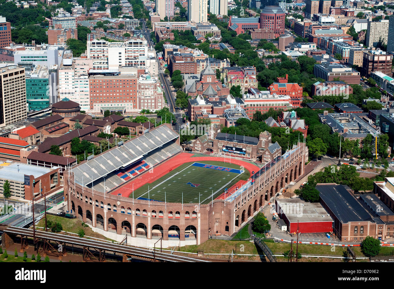 Aerial of Franklin Field, University City, Pennsylvania Stock Photo ...