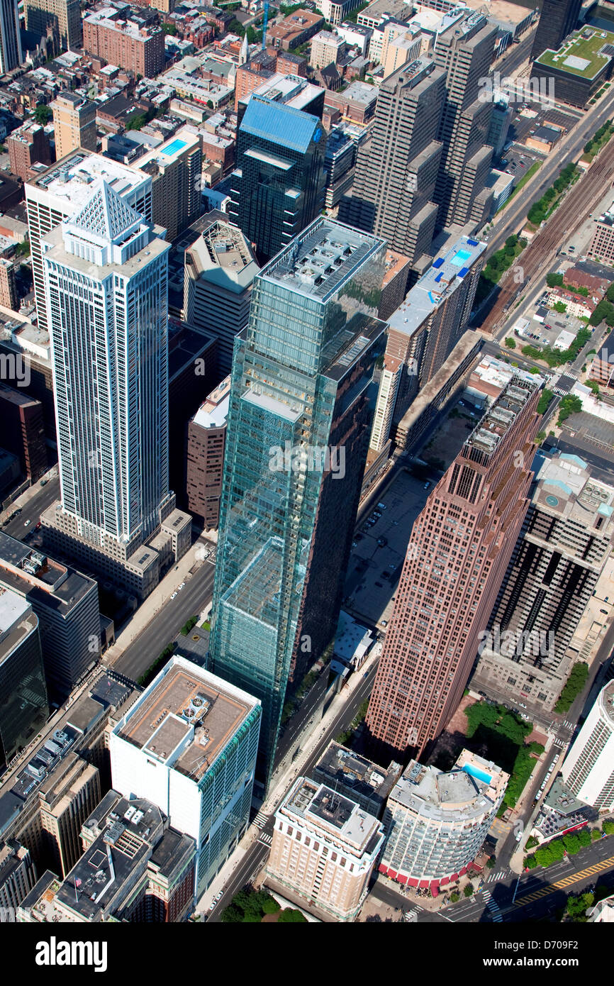Aerial Looking Down on Comcast Center, Philadelphia, Pennsylvania Stock ...