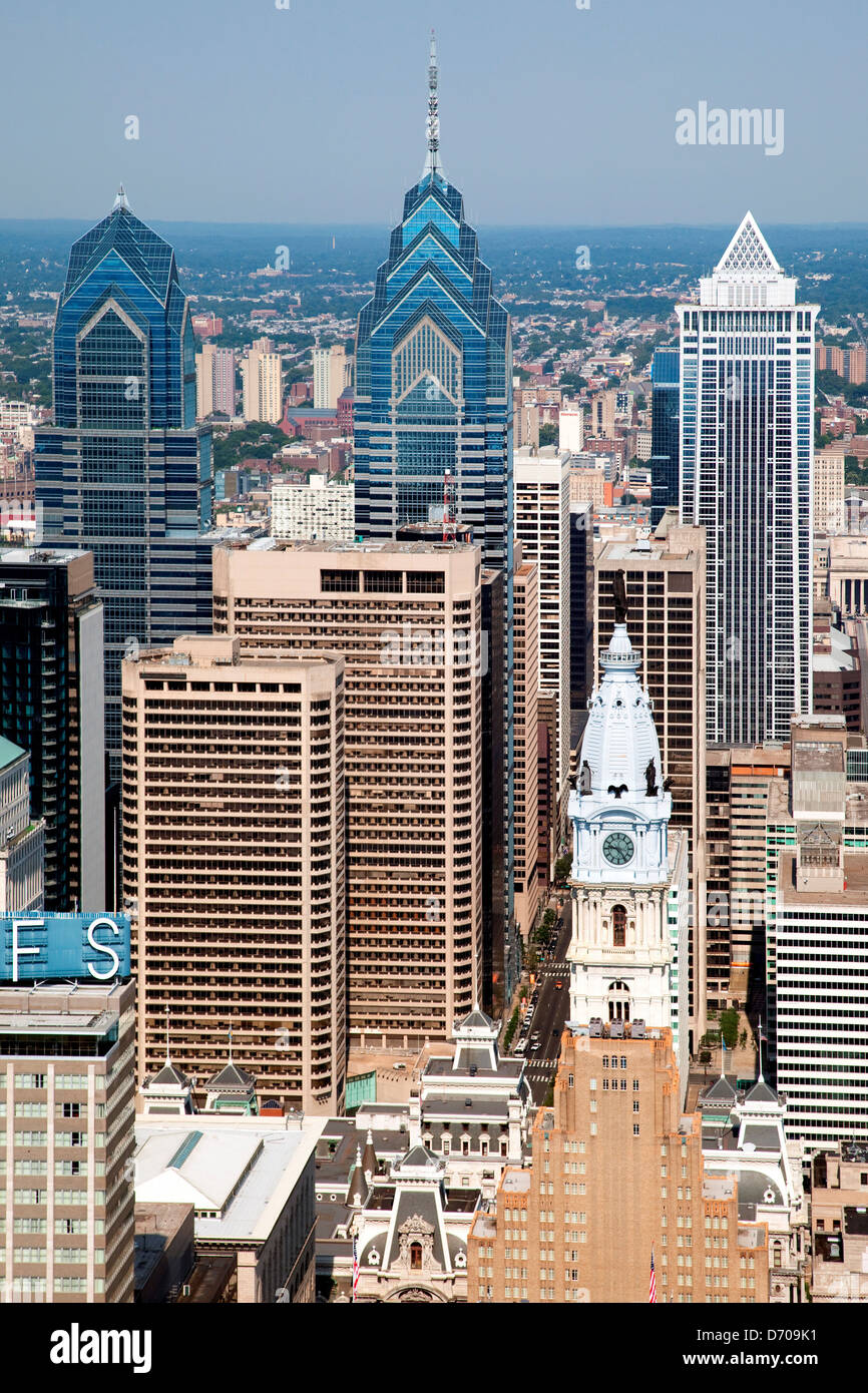 Aerial of The Philadelphia, Pennsylvania Skyline Stock Photo - Alamy