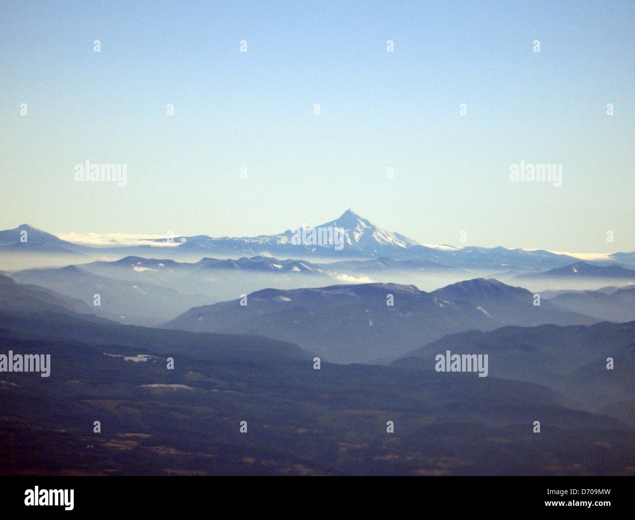 Aerial view of Mount Jefferson, taken from the north on December 8 ...
