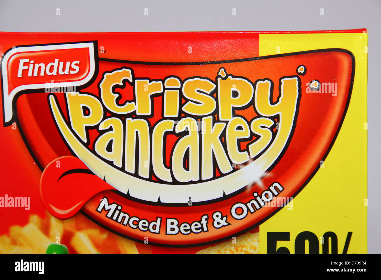 Box of Findus crispy pancakes minced beef and onion variety Stock Photo ...