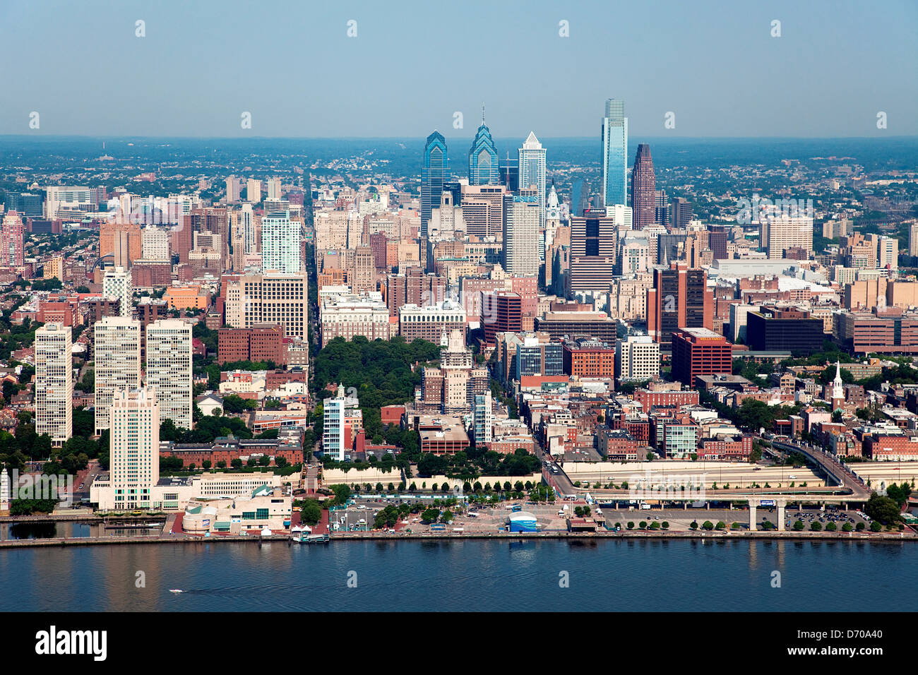 Center City Skyline, Philadelphia, Pennsylvania from over the Delaware ...
