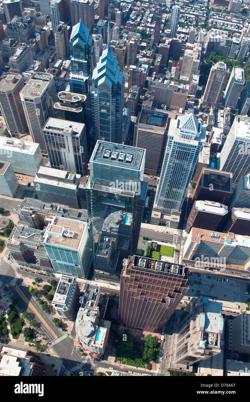 Aerial Looking Down on Center City, Philadelphia, Pennsylvania Stock ...