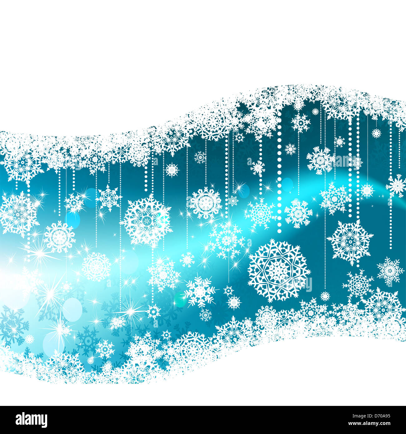 Blue winter background & snowflakes Without a transparency Stock Photo ...