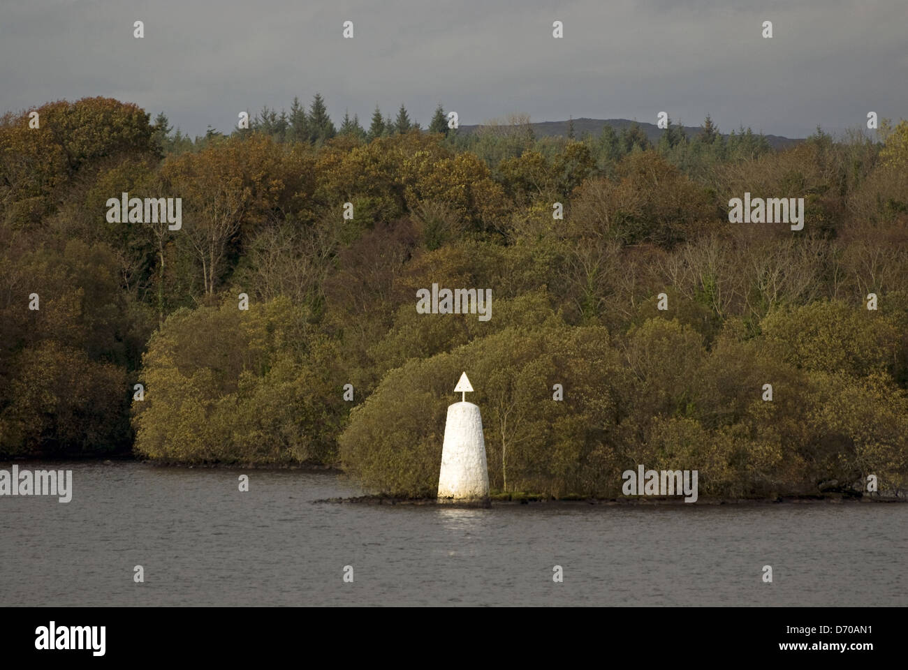 Navigation Marker, Lower Lough Erne, County Fermanagh, Northern Ireland ...