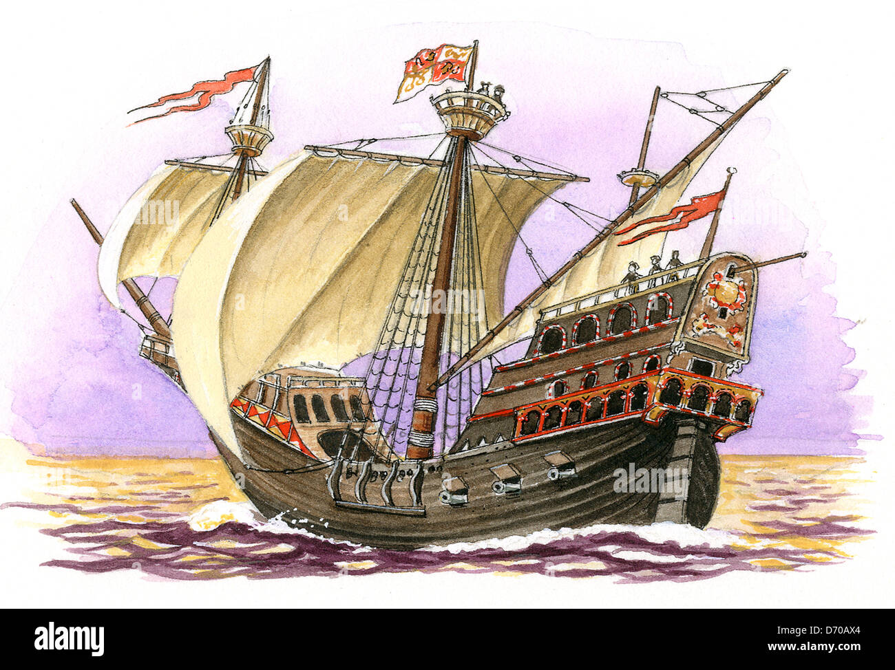 Tudor ship Cut Out Stock Images & Pictures - Alamy