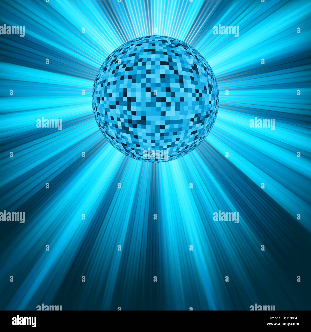 Party Banner with Disco Ball Stock Photo - Alamy