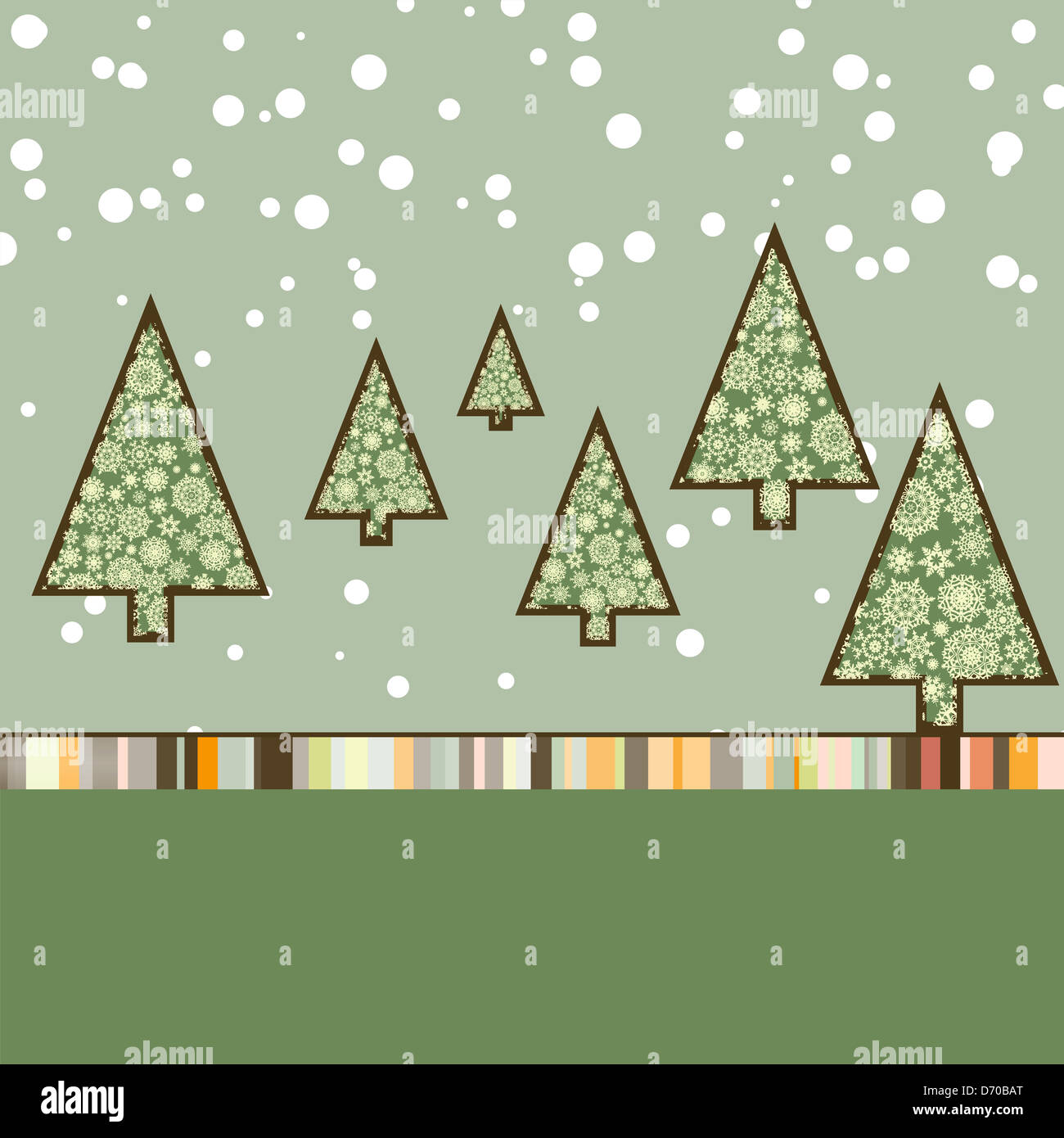 Retro Christmas Card Template Stock Photo - Alamy