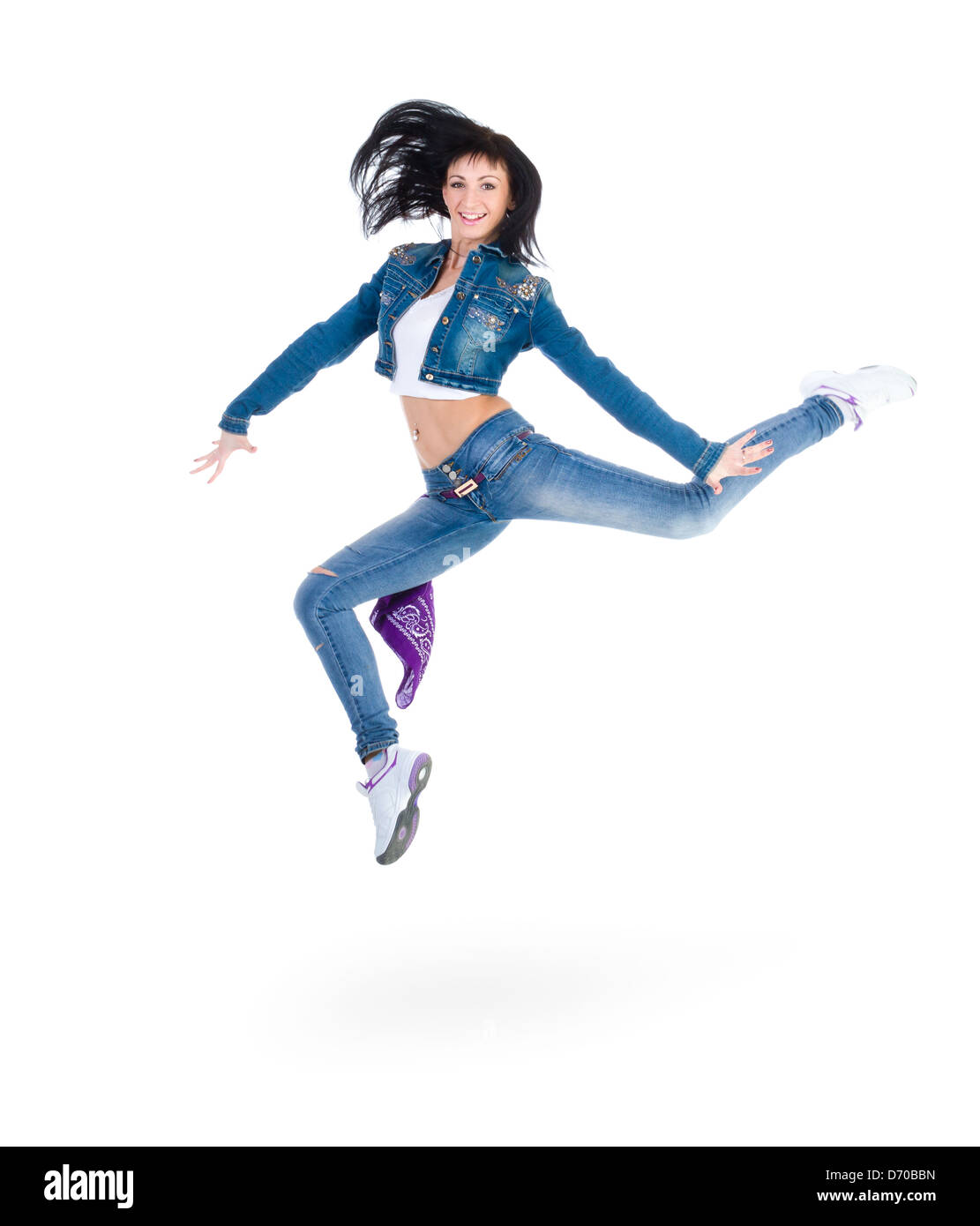 modern style dancer jumping on white Stock Photo - Alamy