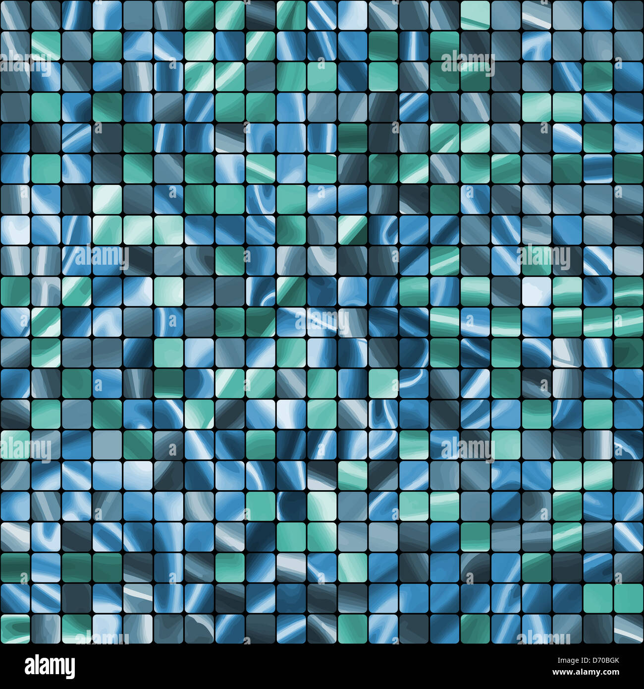 Seamless Blue Tiles swatch ready pattern Stock Photo - Alamy
