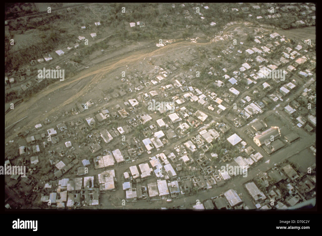 The aftermath of the eruption of Mount Pinatubo on June 22, 1991 ...