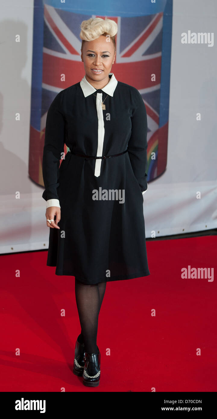 Emily Sande 2012 Brit Awards held at the O2 Arena - Arrivals. London ...
