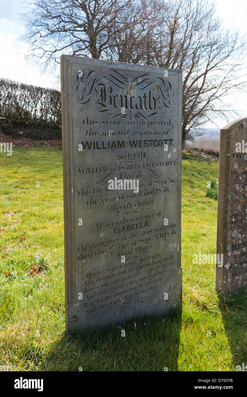 Gravestone recording infant mortality in the graveyard of St Giles ...